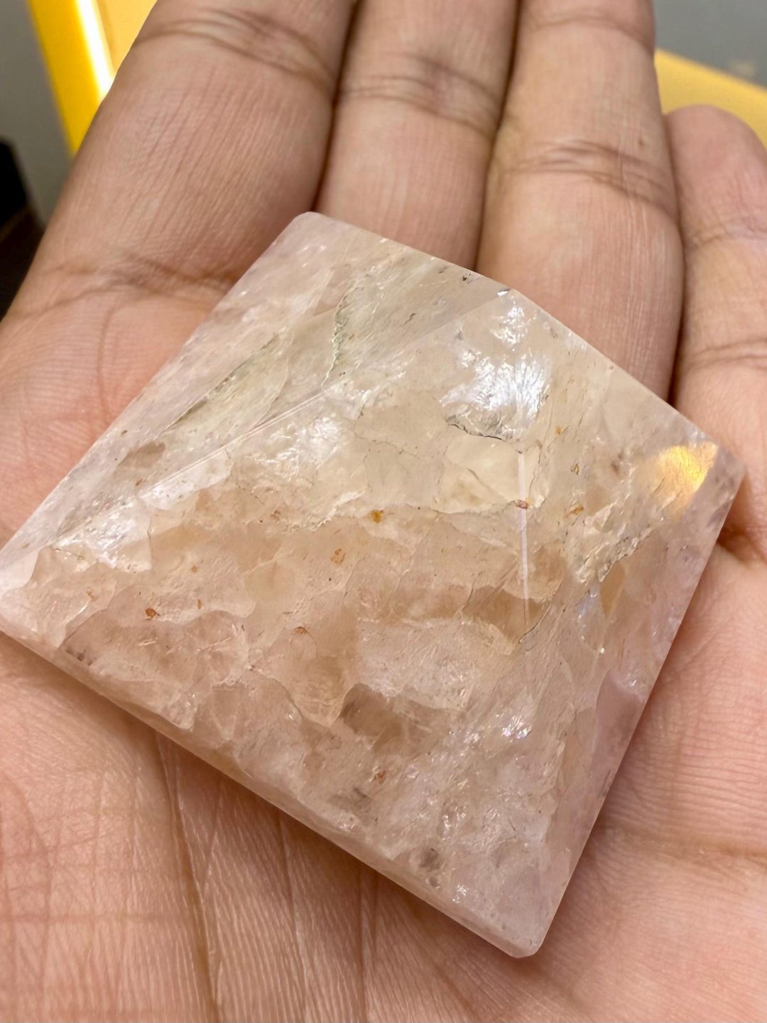 Sunstone Pyramid: Hand-carved Solar Energy Crystal for Vitality - Etsy