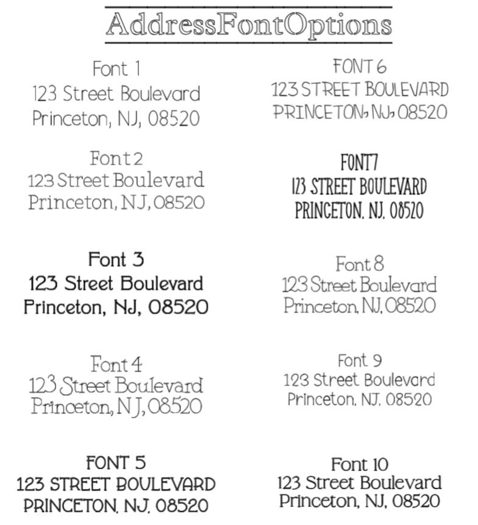 Envelope Printing W/ Custom Font & Colors, Addressed Envelope, A7 5 ...