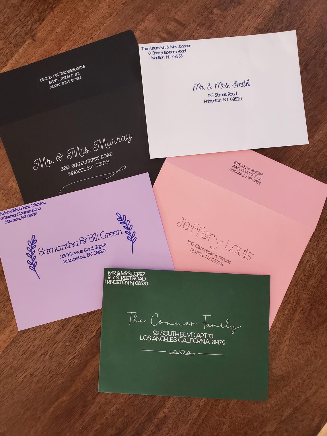 Envelope Printing W/ Custom Font & Colors, Addressed Envelope, A7 5 ...