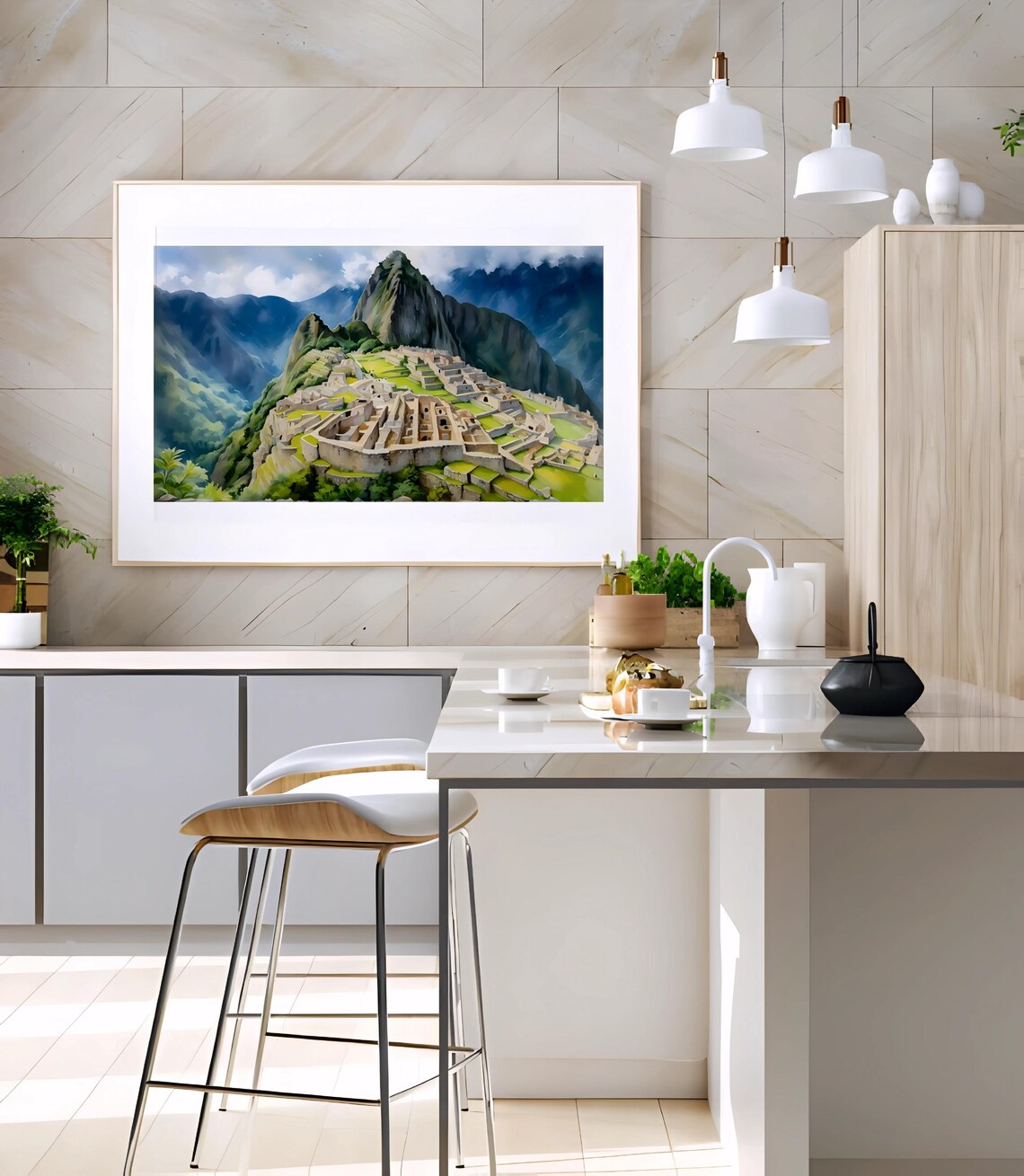 Machu Pichu Digital Art | Stunning Wall Decor, Printable Artwork ...
