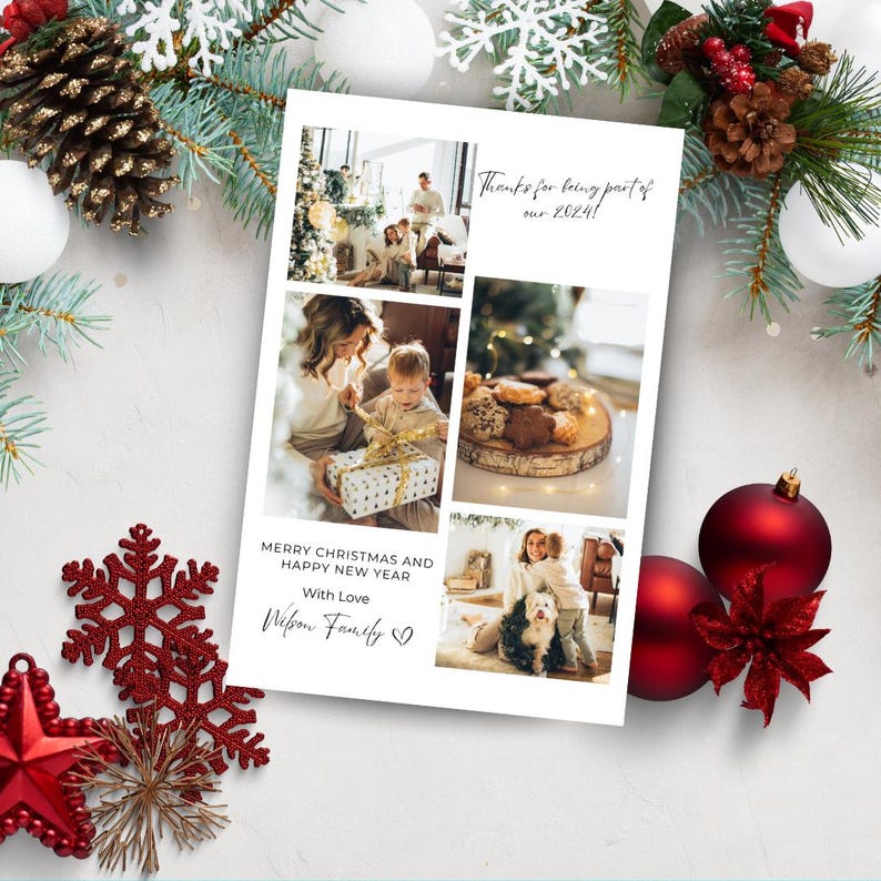 2025 Christmas Card Personalized Holiday Photo Cards | Custom Family ...