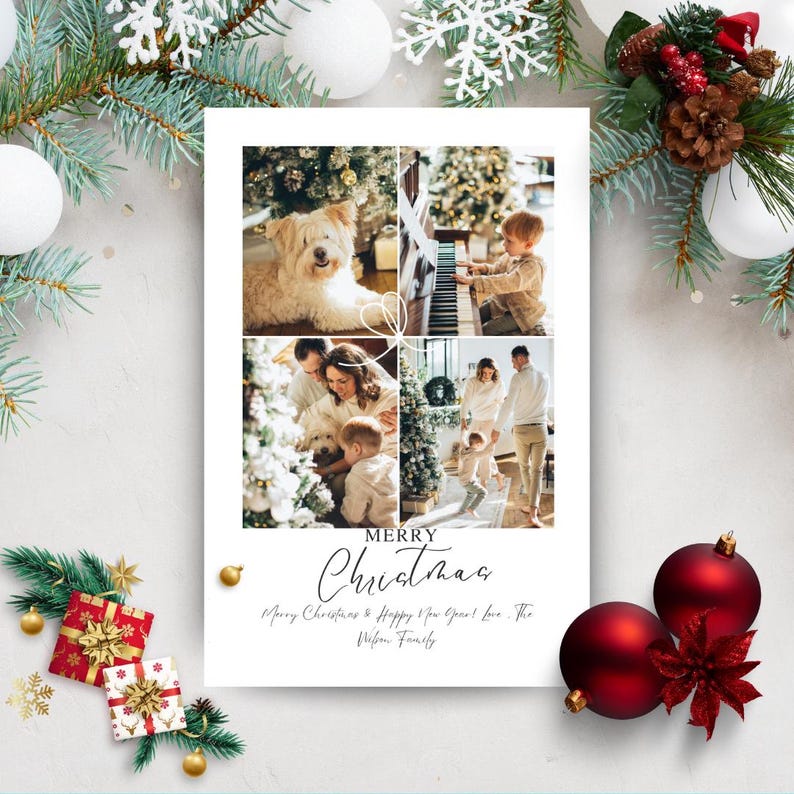 2025 Christmas Card Personalized Holiday Photo Cards | Custom Family ...