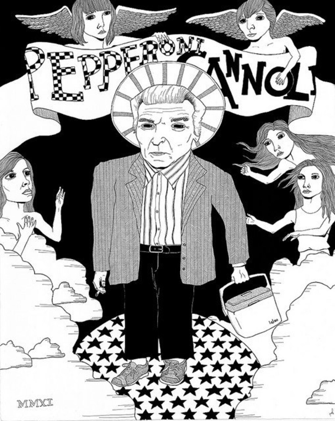 Frank the Pepperoni Cannoli Guy - Art Print 8x10 - Etsy