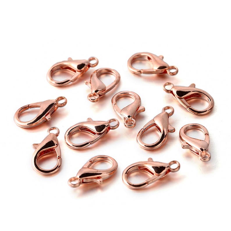 100pcs/lot Lobster Clasps for Bracelets Necklaces DIY Hooks Chain ...