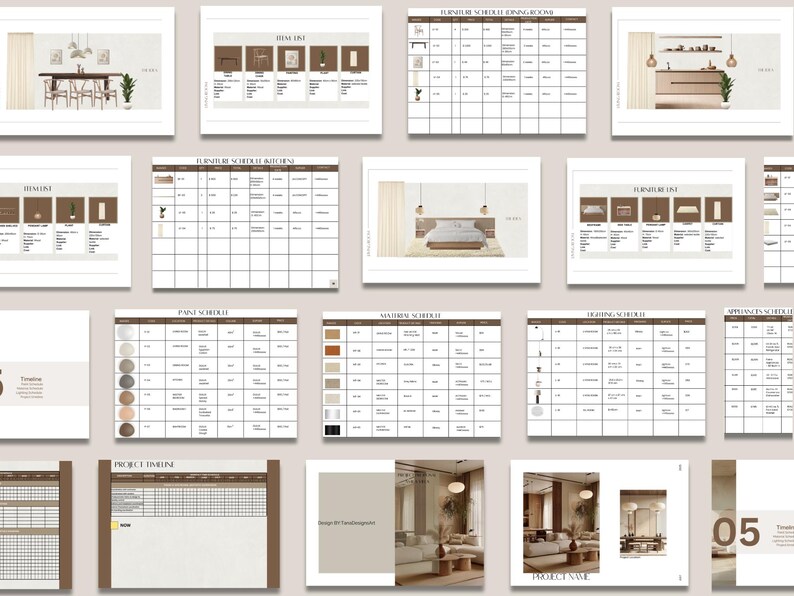Interior Bundel | FF&E Schedule | Furniture, Fixtures Schedule ...
