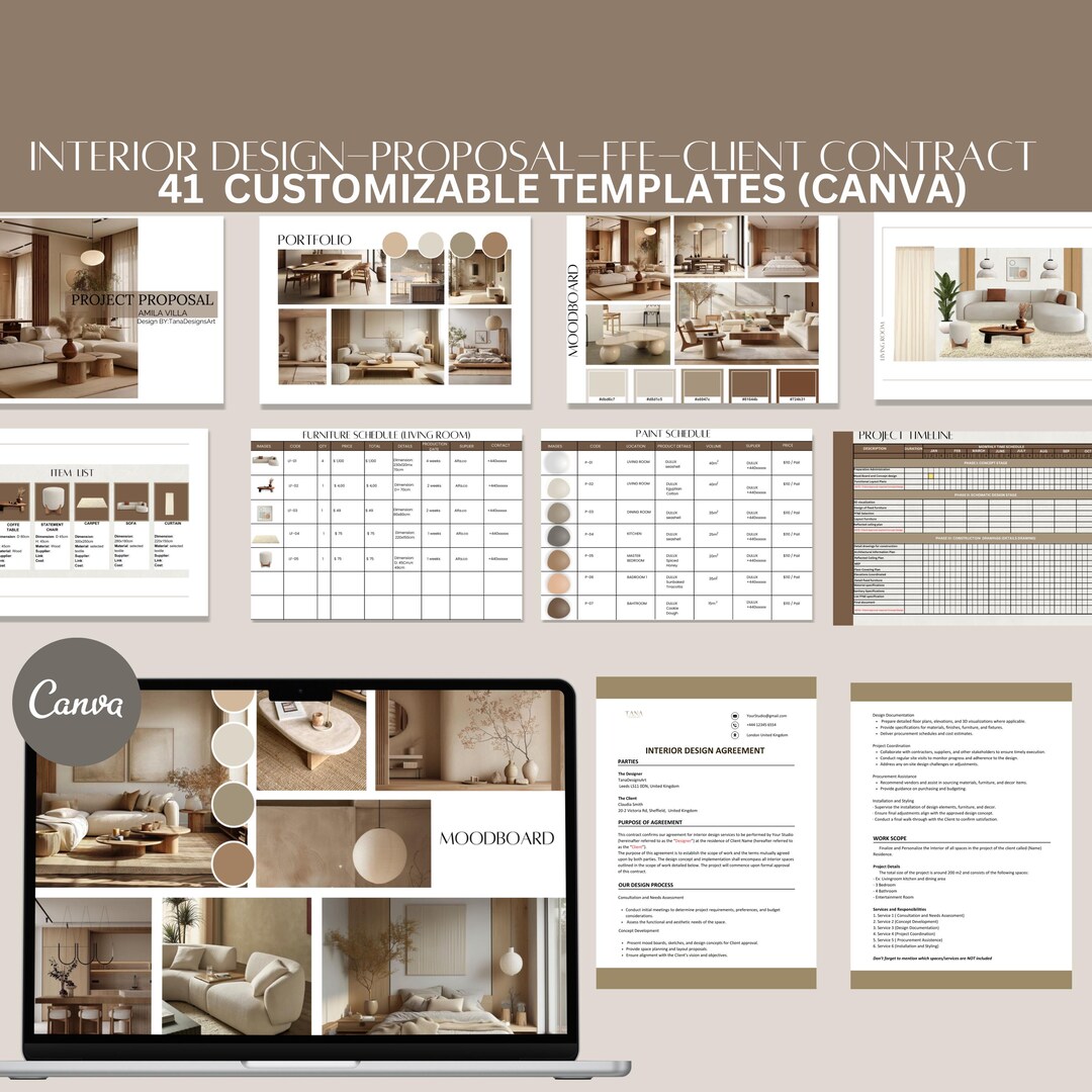 Interior Bundel | FF&E Schedule | Furniture, Fixtures Schedule ...