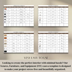 Interior Bundel | FF&E Schedule | Furniture, Fixtures Schedule ...