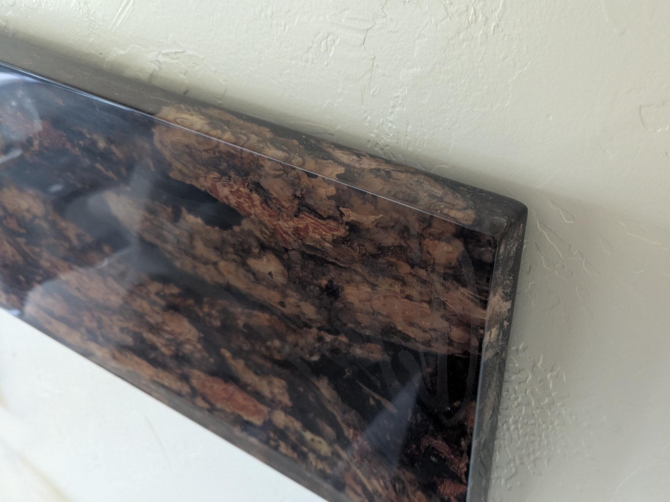 Epoxy Bark Wall Art, Real Foraged Burned Wood, Handmade Unique Natural ...