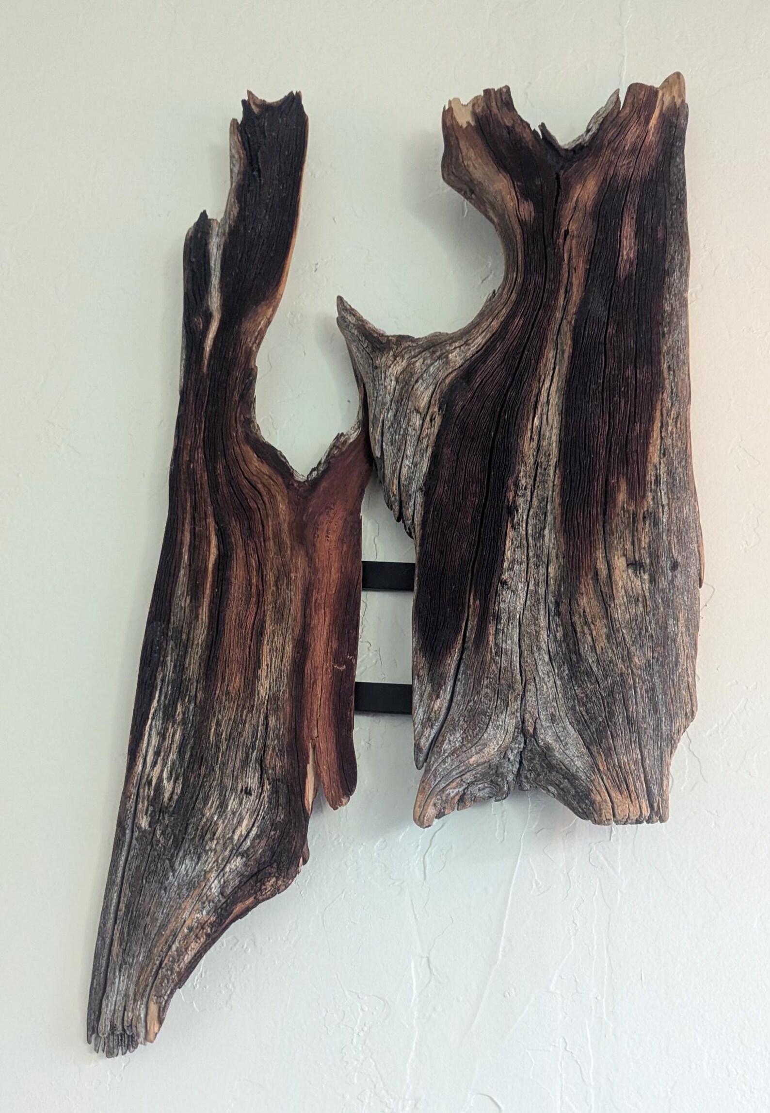 Wood Wall Art, Real Foraged Burned Wood, Handmade Unique Natural ...