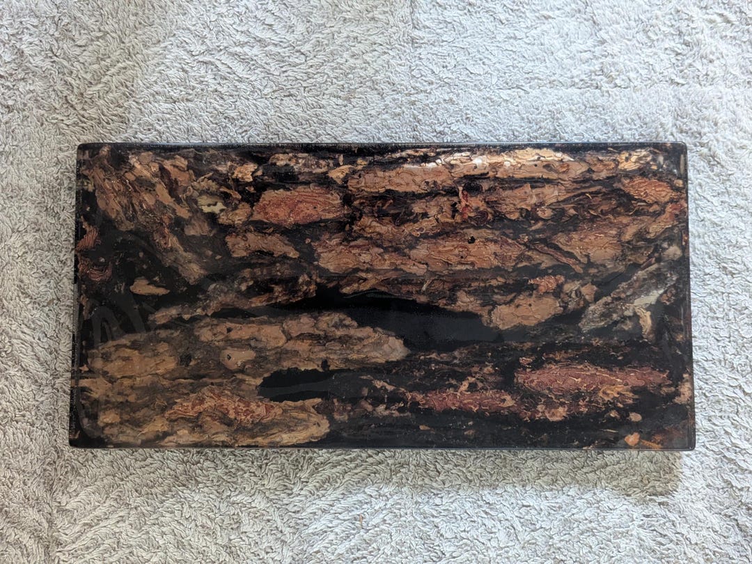 Epoxy Bark Wall Art, Real Foraged Burned Wood, Handmade Unique Natural ...