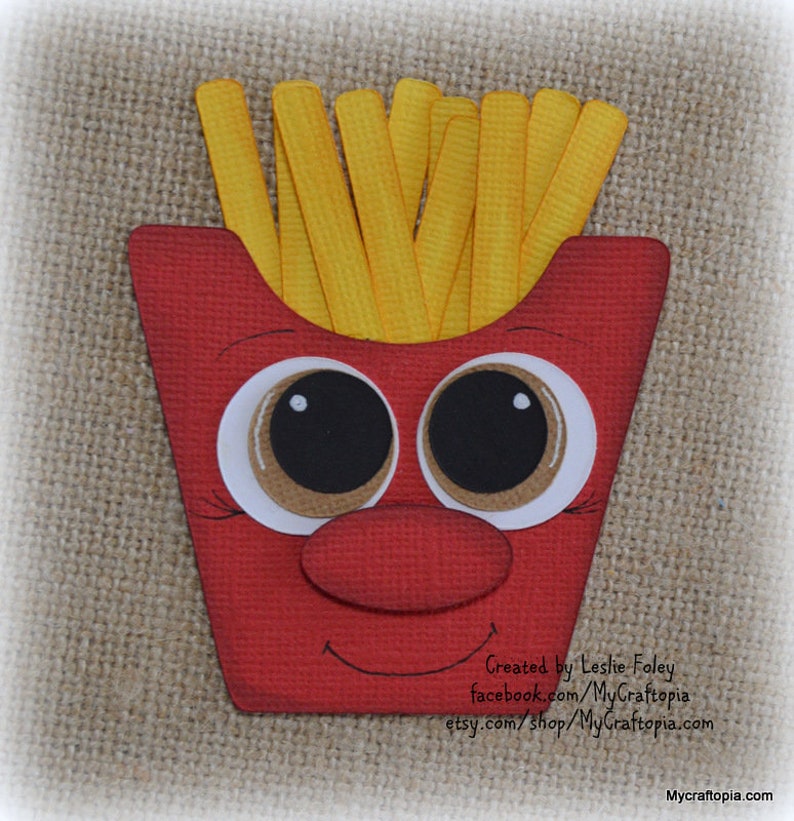 Junk Food French Fries Shopkins Premade Scrapbooking - Etsy