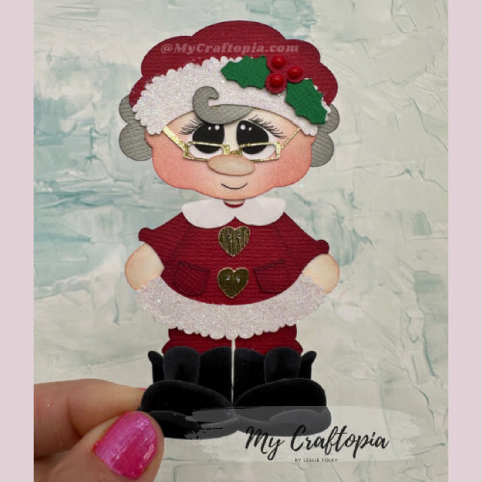 Claus and Mrs. Claus Santa Christmas Premade Scrapbooking Embellishment ...