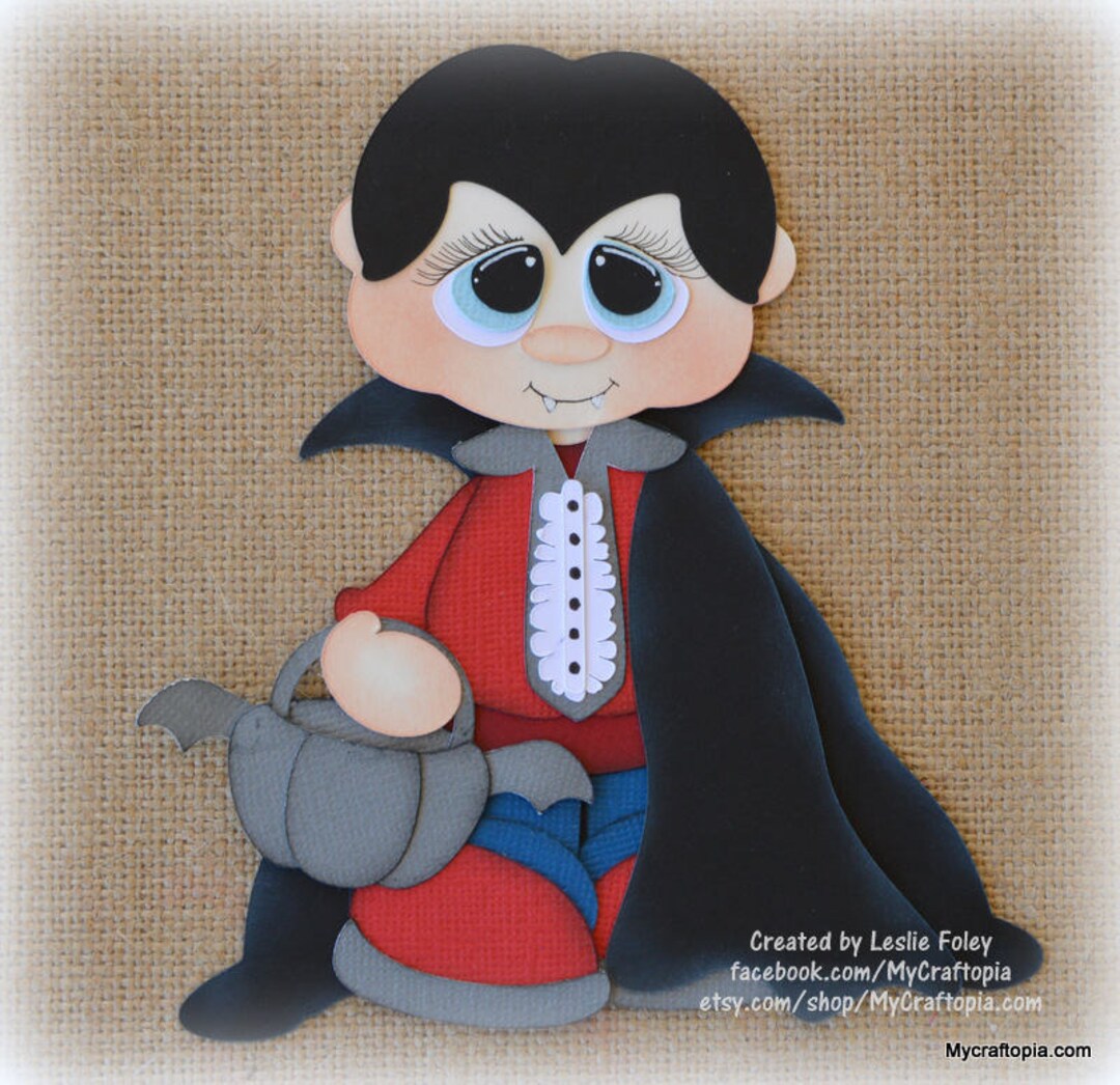 Dracula Halloween Premade Scrapbooking Embellishment Paper Piecing Set ...