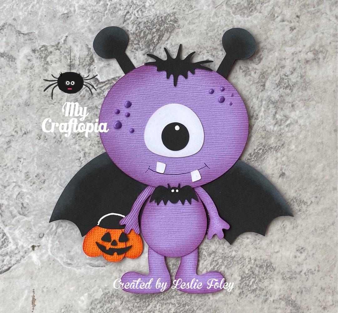 Halloween Treat Envelope Card Monster Fall Premade Scrapbooking ...