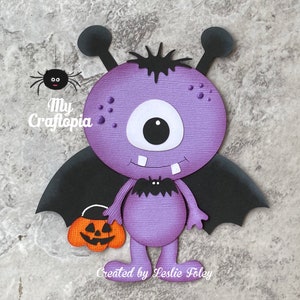 Halloween Treat Envelope Card Monster Fall Premade Scrapbooking ...