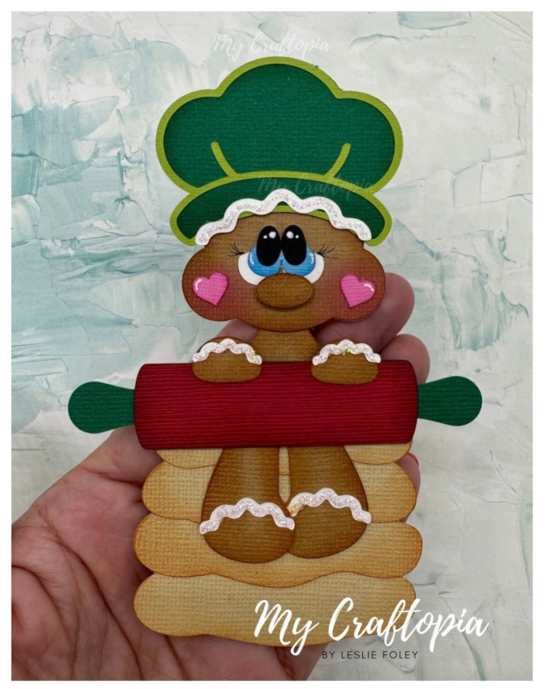 Christmas Gingerbread Paper Piecing Premade Scrapbooking Embellishment ...