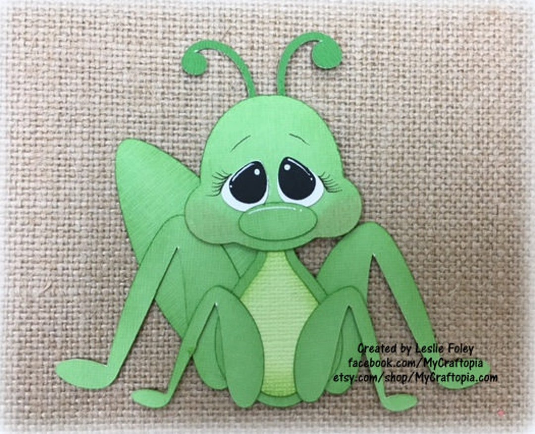 Spring Cricket Premade Scrapbooking Embellishment Paper Piecing 3D Card ...