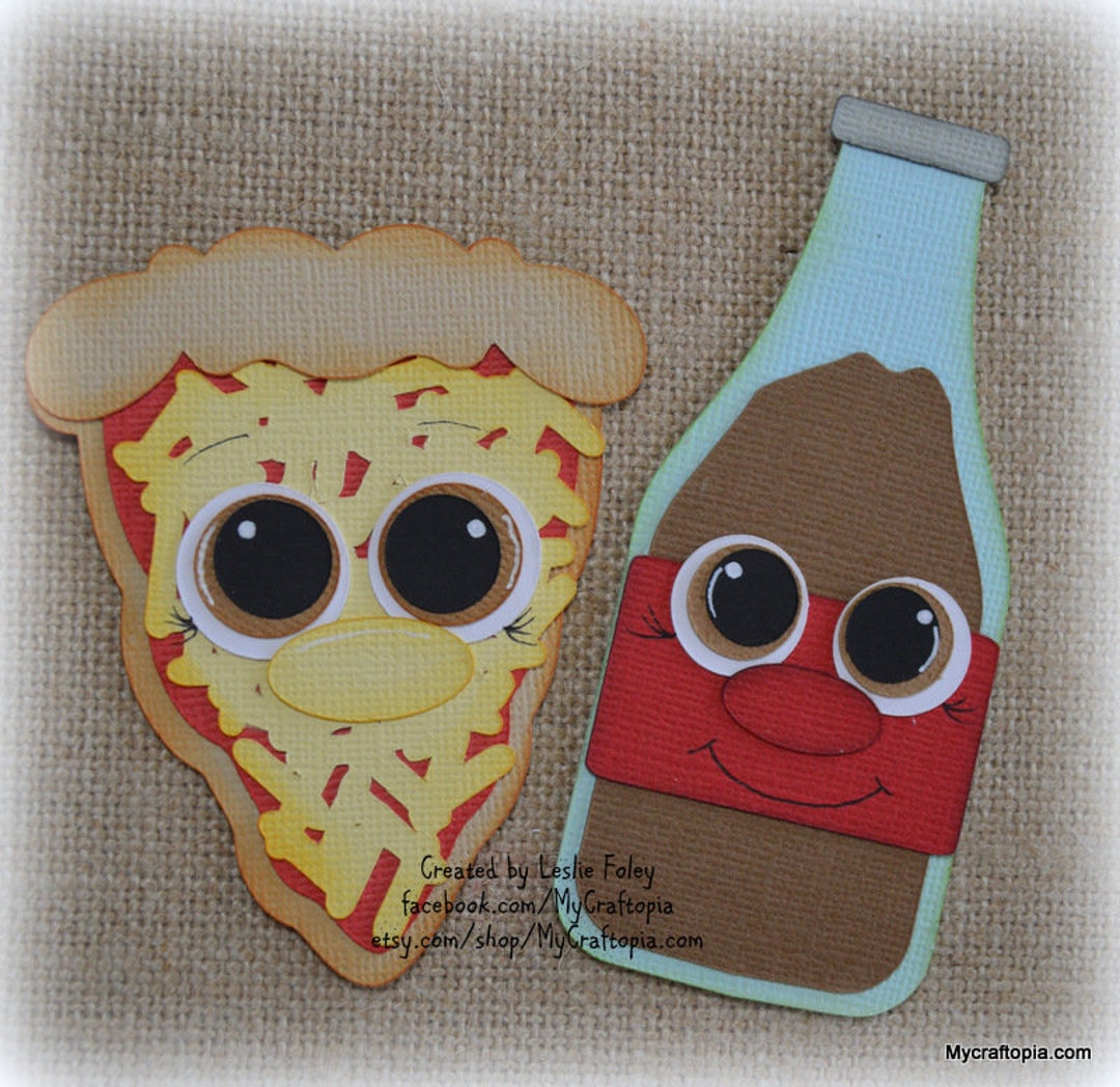 Junk Food Pizza Soda Shopkins Premade Scrapbooking Embellishment Paper ...