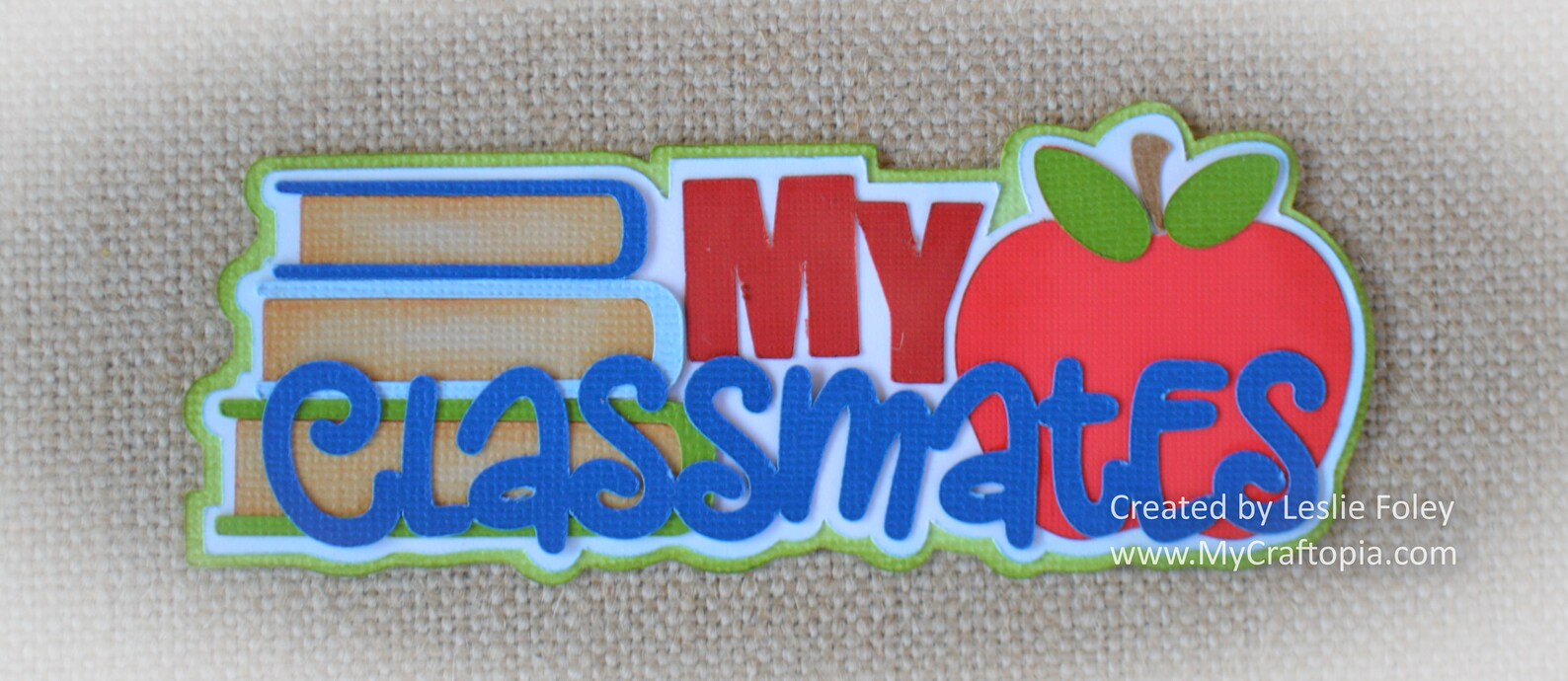 School My Classmates Title Paper Piecing Premade Scrapbooking - Etsy