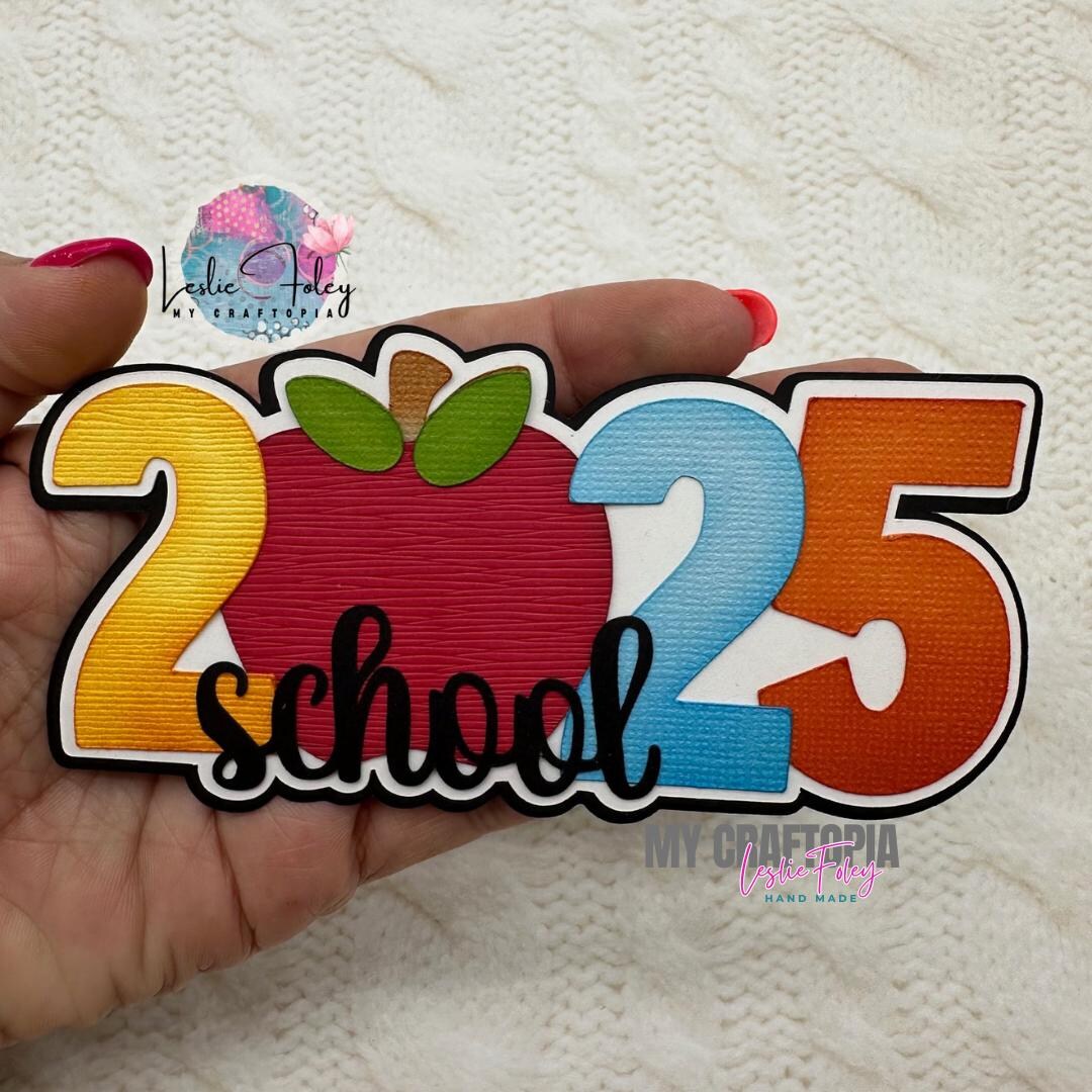 School 2025 Title Paper Piecing Premade Scrapbooking Embellishment Die ...