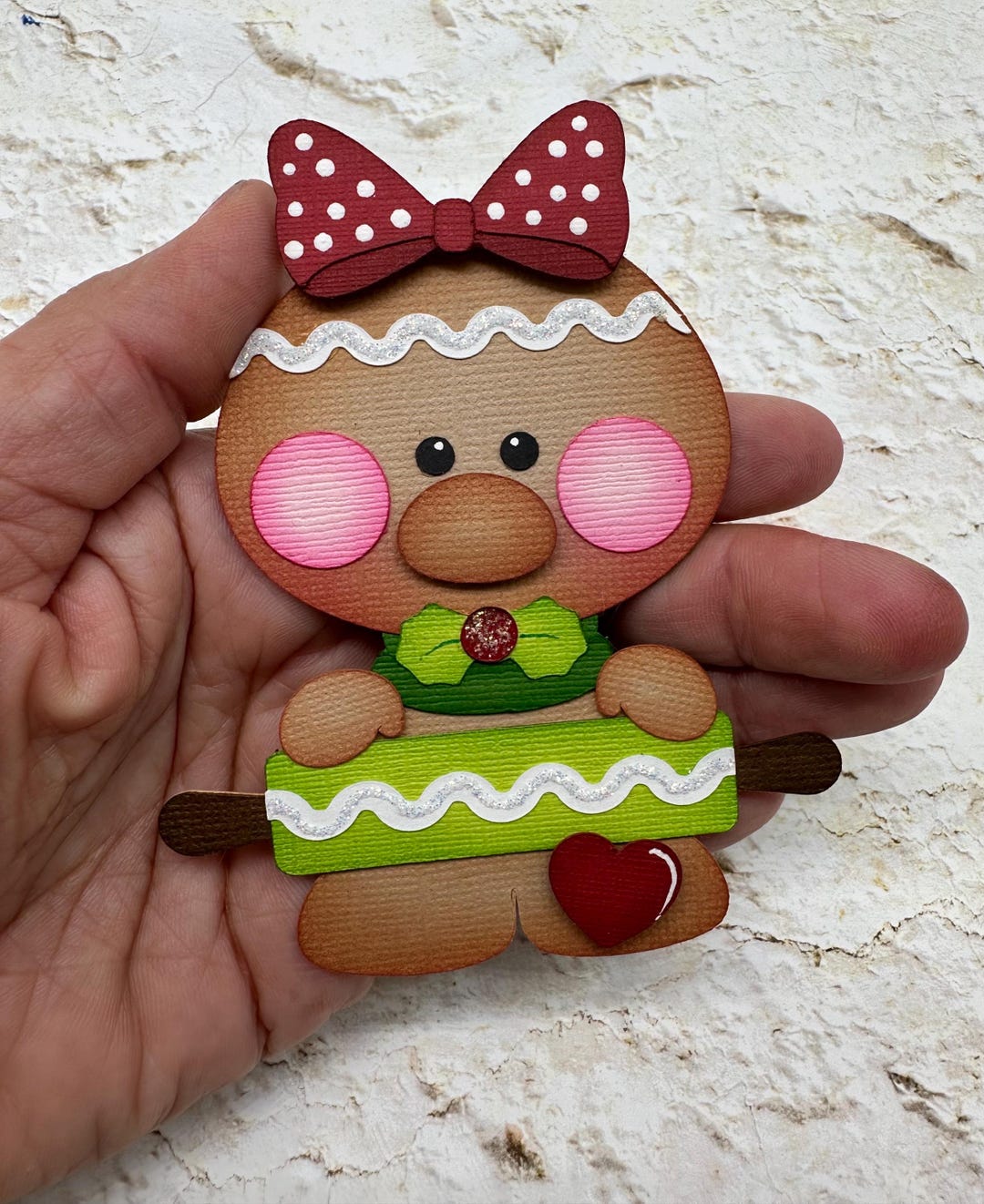 Gingerbread Christmas Premade Scrapbooking Paper Piecing Embellishment ...