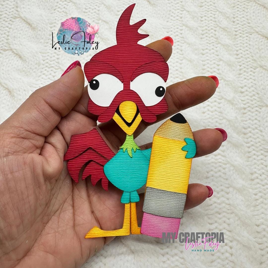School Premader Rooster Scrapbooking Embellishment Paper Piecing Die ...