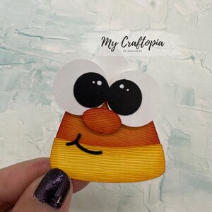 Halloween Set Ghost Skull Candy Corn Pumpkin Bat Spider Premade ...