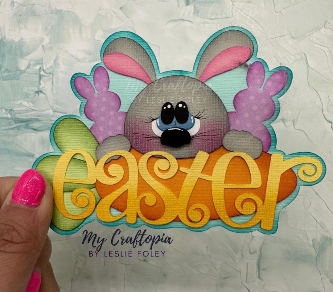 Easter Title Premade Scrapbook Layouting Embellishment Die Cuts Card ...