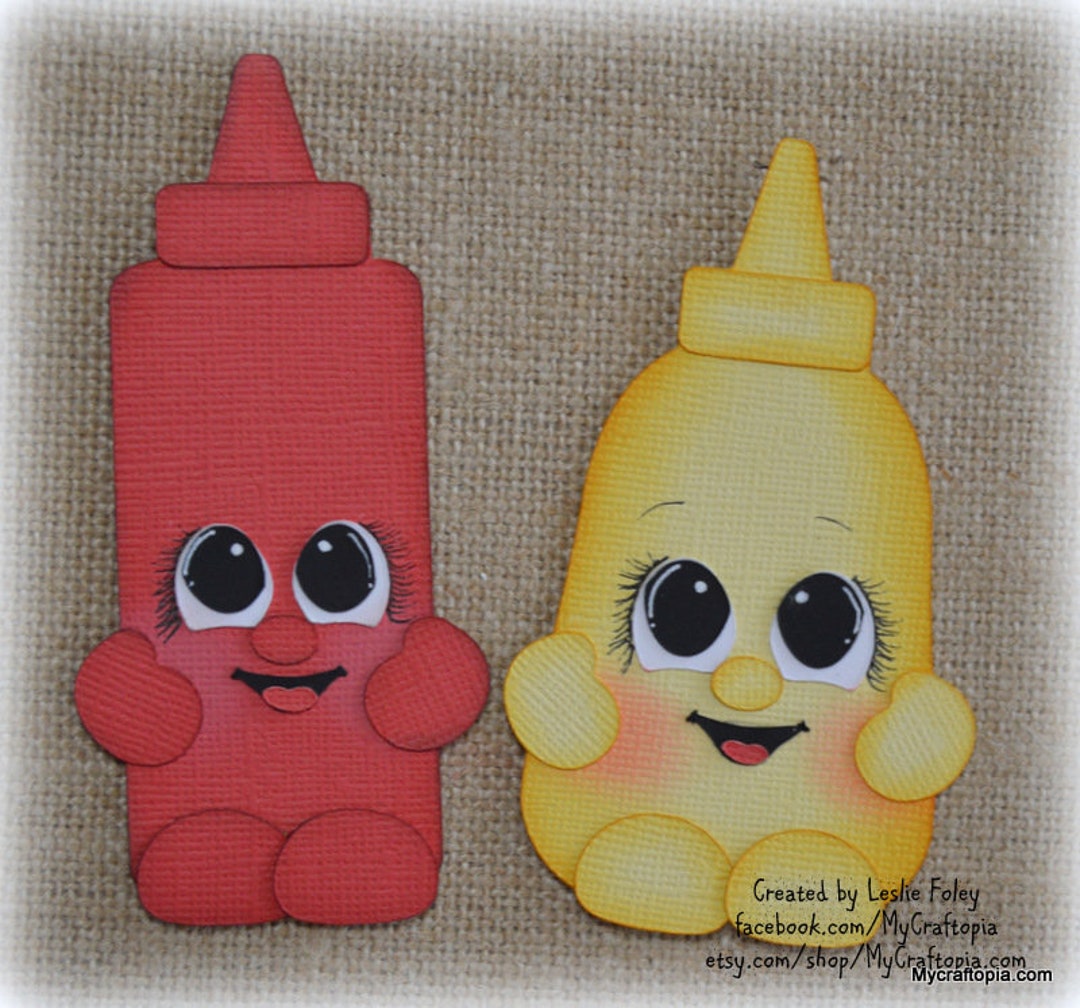Junk Food Ketchup and Mustard Shopkins Premade Scrapbooking ...