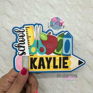 Custom School Name Title , Personalized School Sign, Premade ...