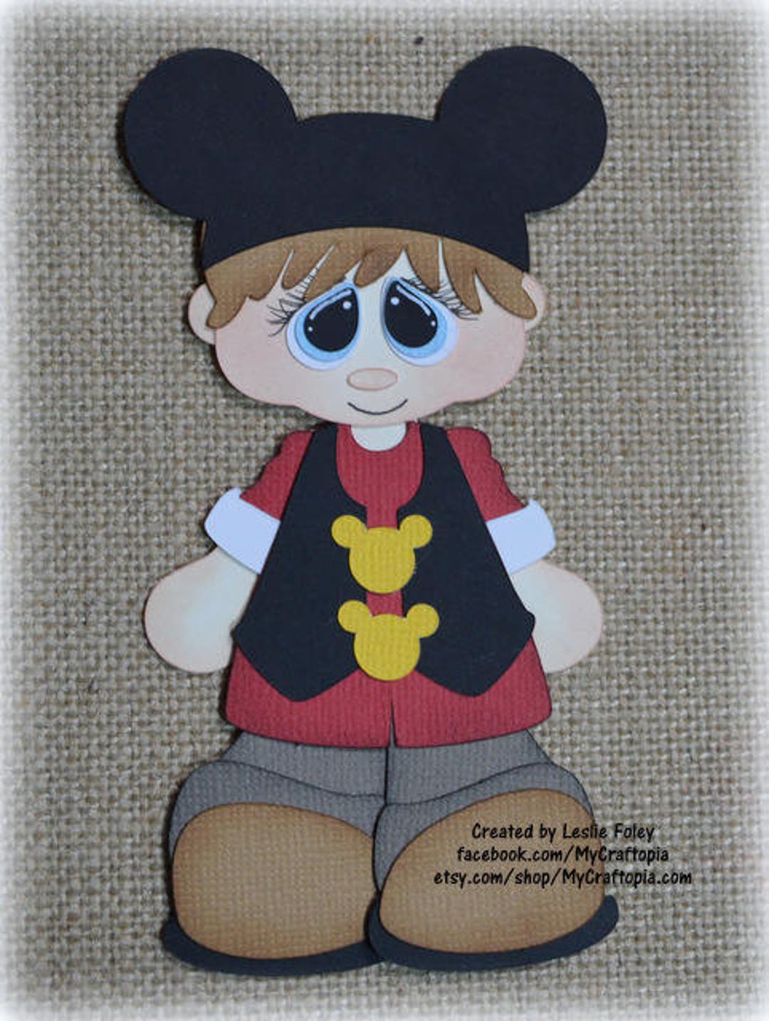 Personalized Disney Boy Premade Scrapbooking Embellishment Paper ...