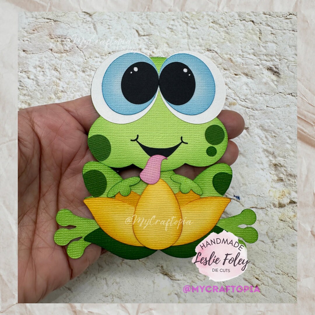 Spring Summer Frog Premade Scrapbooking Embellishment Paper Piecing 3D ...