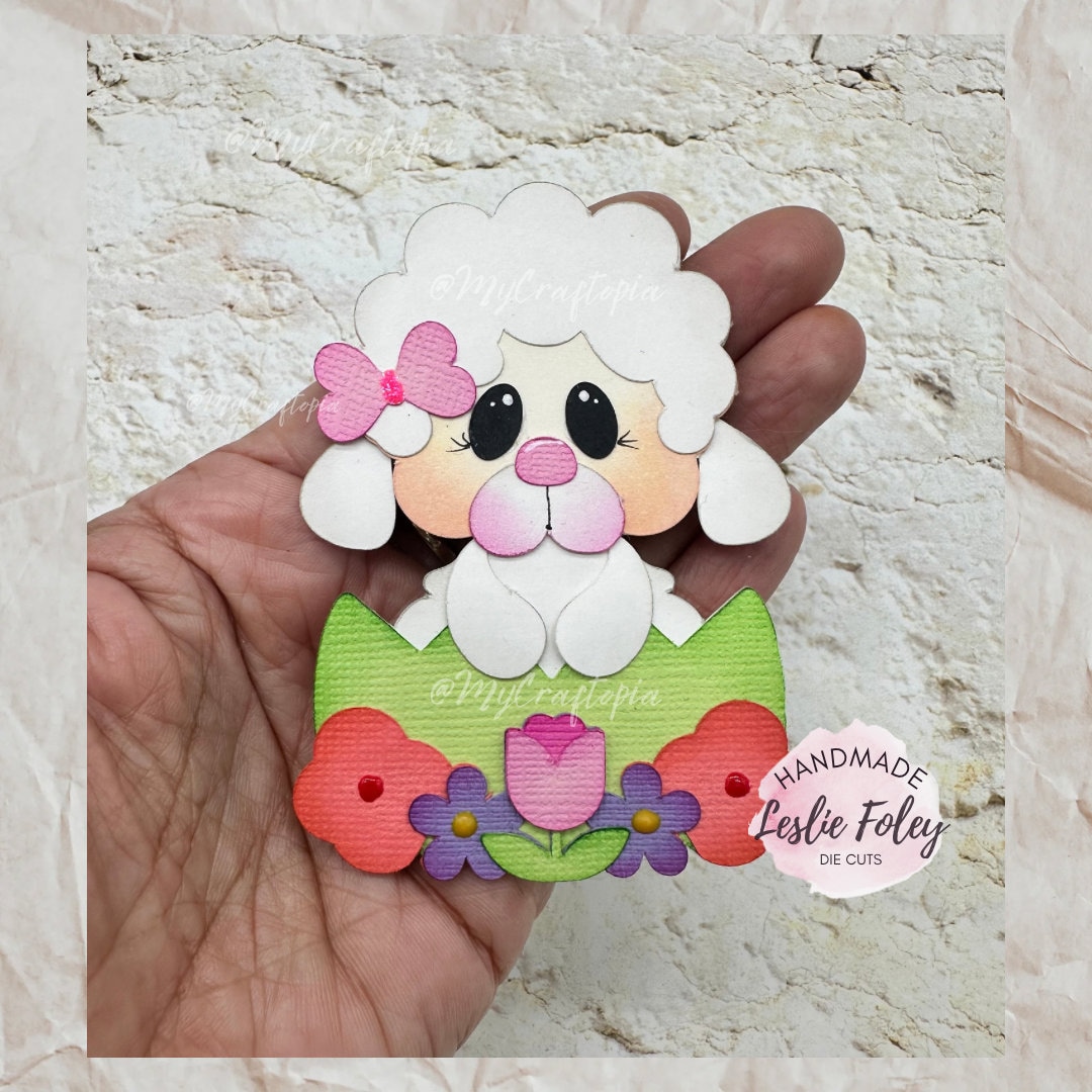 Spring Lamb Easter Premade Scrapbooking Embellishment Paper Piecing Die ...