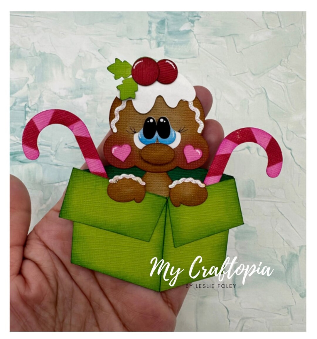 Christmas Gingerbread Paper Piecing Premade Scrapbooking Embellishment ...