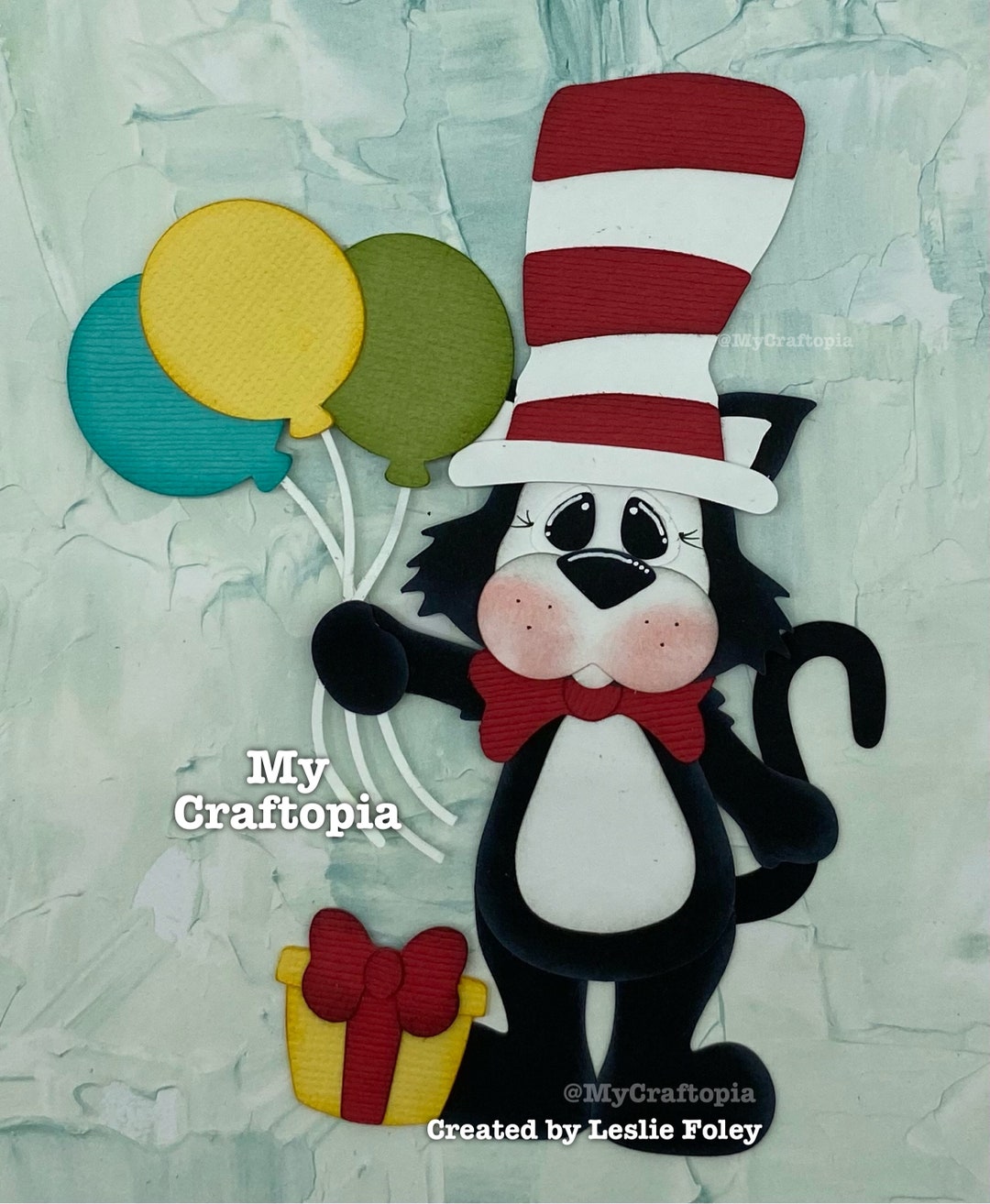 The Cat Birthday Premade Scrapbooking Embellishment Paper Piecing Die ...