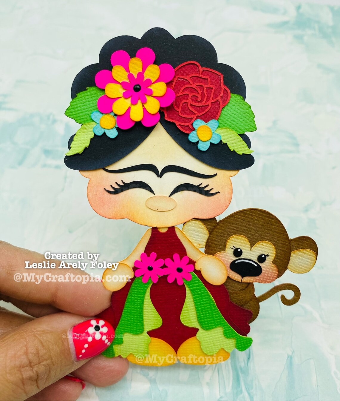 Frida Kahlo Mexican Premade Scrapbooking Embellishment Paper | Etsy