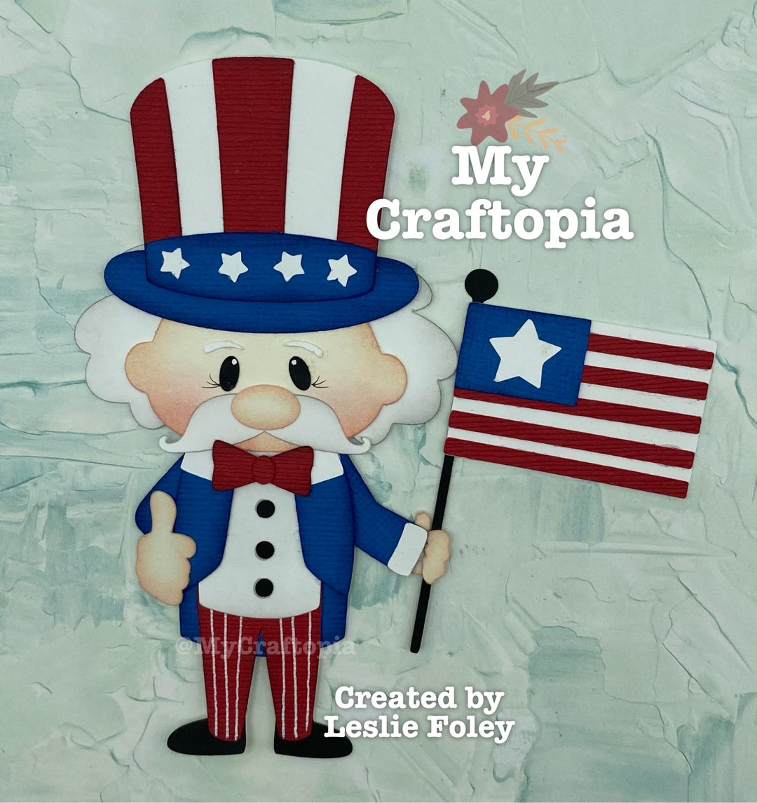 4th of July Uncle Sam Americana Independence Day Patriotic Premade ...