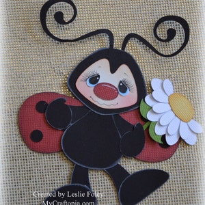 Ladybug Premade Scrapbooking Embellishment Paper Piecing 3D Card Clip ...