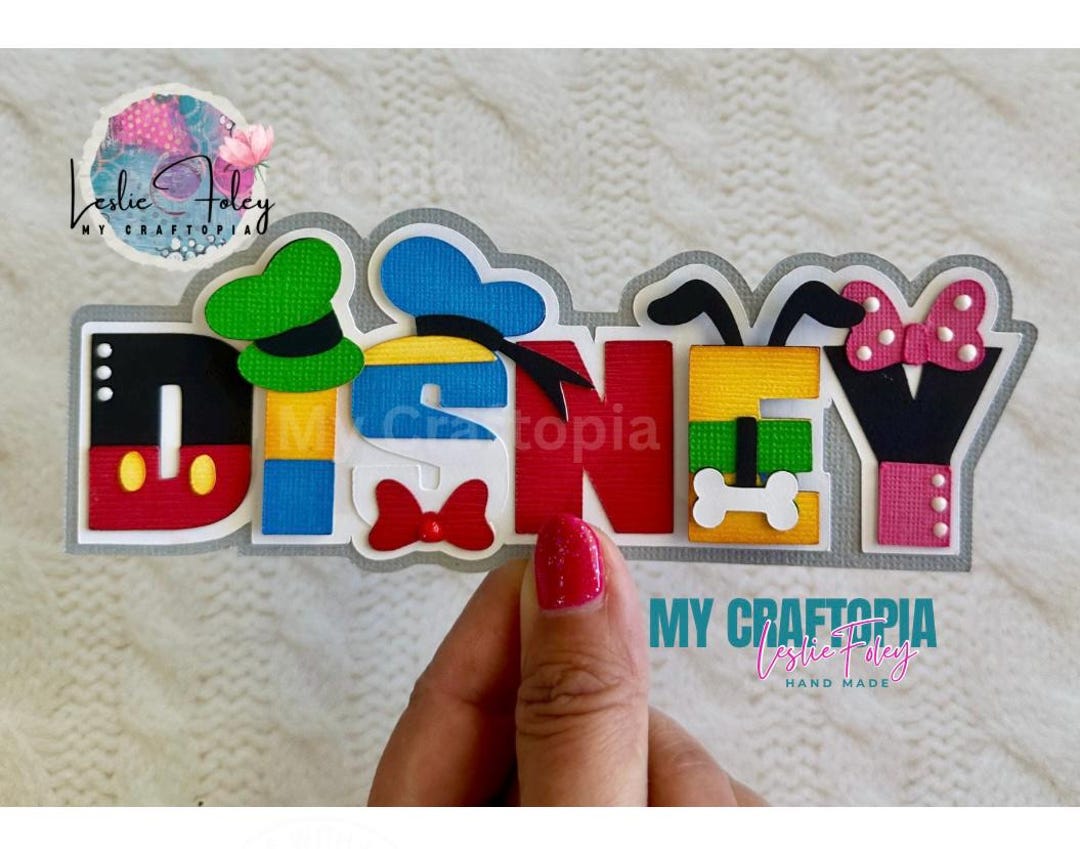Disneyland Premade Scrapbooking Embellishment | Summer Paper Piecing ...