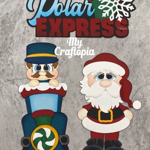 Christmas Polar Express Santa Premade Scrapbooking Embellishment Paper ...