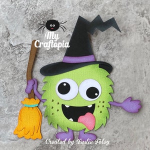 Halloween Treat Envelope Card Monster Fall Premade Scrapbooking ...