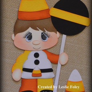 Personalized Boy Dress up Candy Corn Premade Halloween Scrapbooking ...