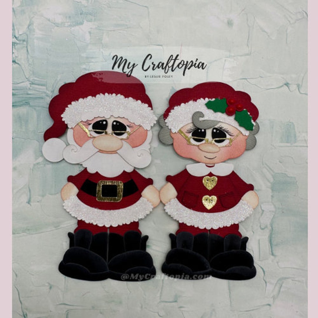 Claus and Mrs. Claus Santa Christmas Premade Scrapbooking Embellishment ...