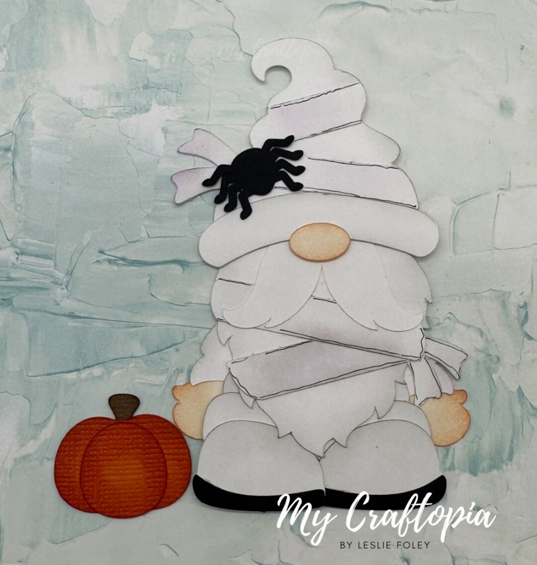 Scrapbook Halloween Mummy Gnome Premade Scrapbooking Embellishment ...