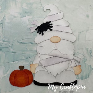 Scrapbook Halloween Mummy Gnome Premade Scrapbooking Embellishment ...