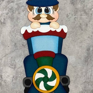 Christmas Polar Express Santa Premade Scrapbooking Embellishment Paper ...