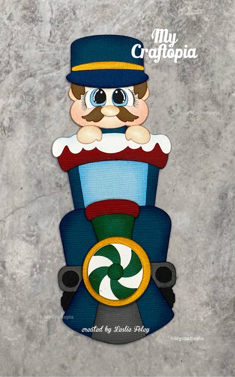 Christmas Polar Express Santa Premade Scrapbooking Embellishment Paper ...