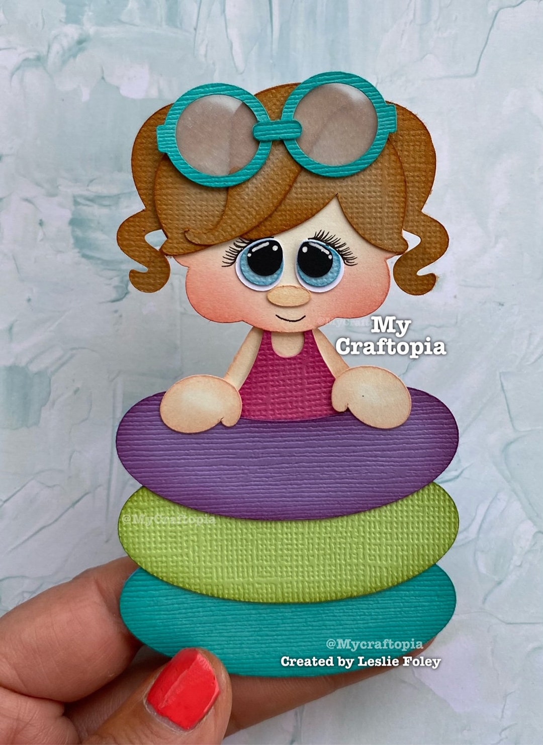 Personalized Girl Float Pool Swimming Premade Scrapbooking ...