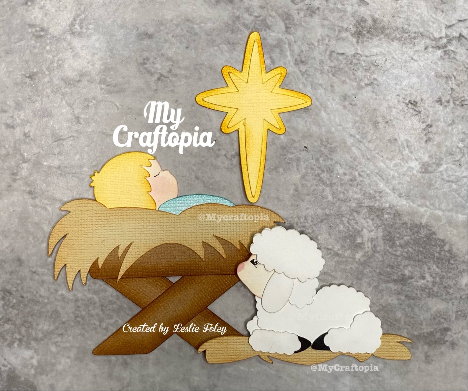 Christmas Baby Jesus Premade Scrapbooking Embellishment Title - Etsy