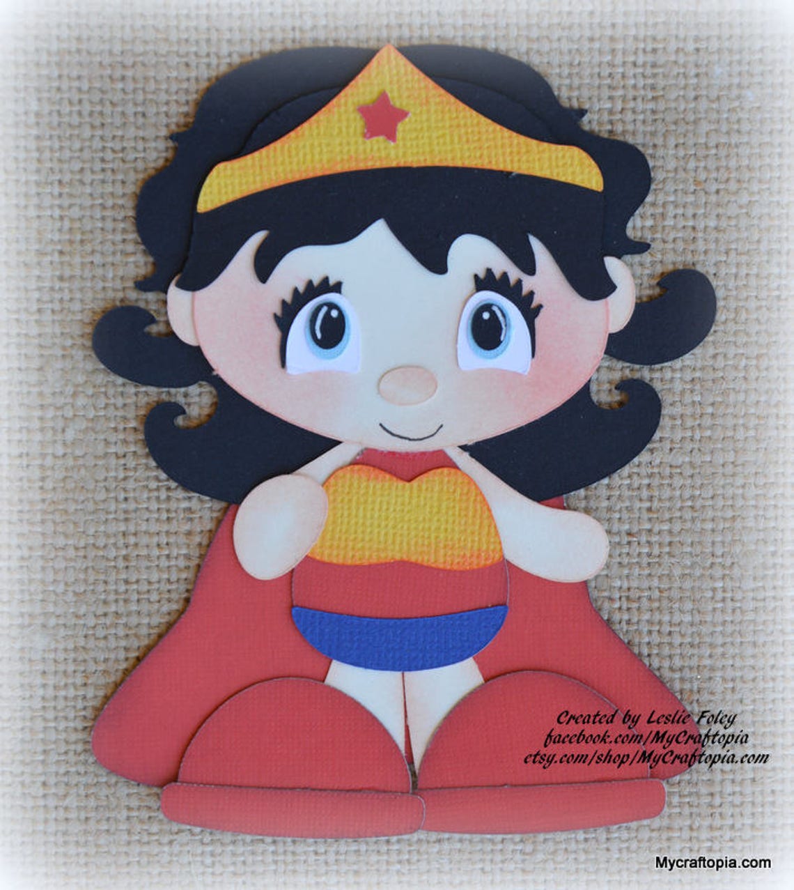 Wonder Woman Super Hero Premade Scrapbooking Embellishment | Etsy